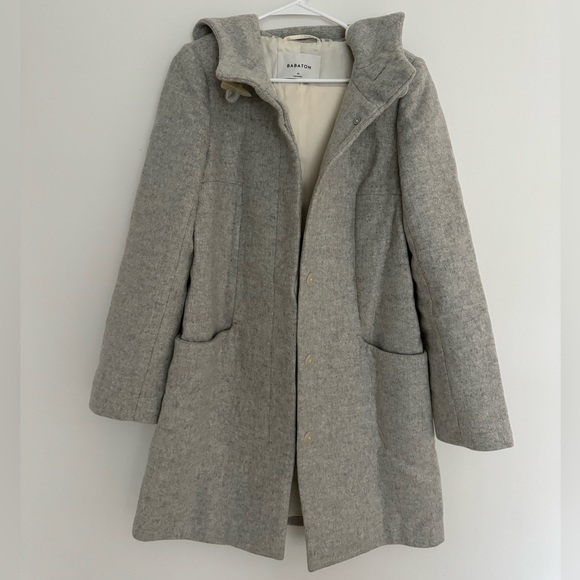 Aritzia | Jackets & Coats | Aritzia Babaton Pearce Gray Long Hooded ...
